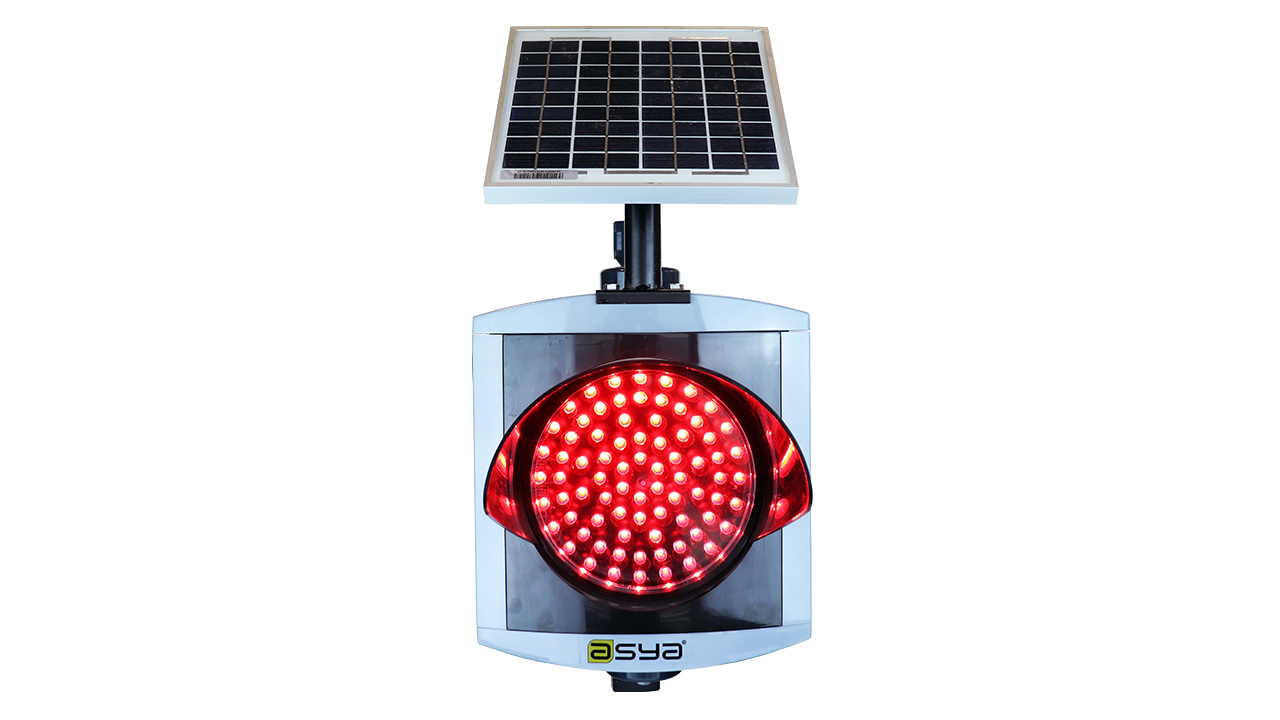 200 mm LED’li Güneş Enerjili Flaşör - Asya Trafik